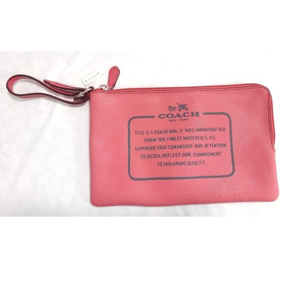 Coach | Bags | Nwt Terracotta Pink Storypatch Large Wristlet Bag Purse ...